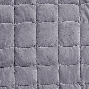 Kivik Weighted Blanket 7 lbs for Adult Travel Size,Small Weighted Body Blanket with Glass Bead Filled,Weighted Lap Blanket Throw for Calming & Relaxing,Household Machine Washable-Grey 29x24 Inches