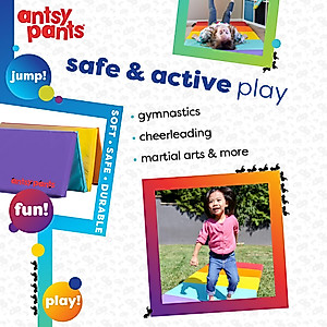 Flybar Tumbling Mat – Gymnastics Mat, Easy to Clean Gym Mat, Sturdy, Foldable Tumbling Mat for Kids, Padded, Lightweight, Portable, Carrying Handle, Gymnastics Equipment for Activity Play, Original