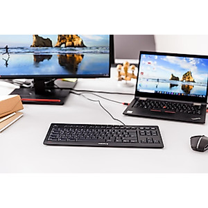 CHERRY Stream Keyboard TKL Wired USB TenKeyLess Compact Version without Number Pad. Silent Keystroke. Ideal for Office and Industrial Use.