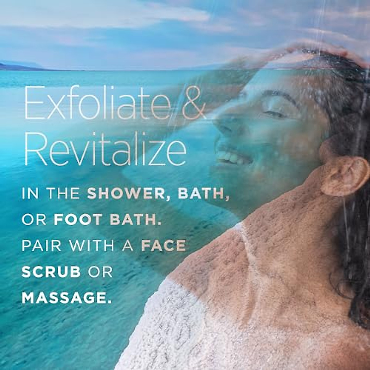 Minera Dead Sea Salt, 100% Pure & Natural, 2 lbs. Fine Grain (0-1.7 mm) Bulk Bag, Easily Dissolving Dead Sea Salts for Soaking & Bathing, Skin Nourishing Fine Sea Salt, Unscented