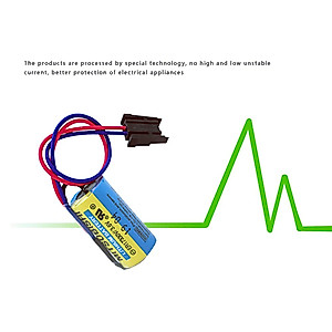 DSONE 2PCS MR-BAT ER17330V3.6V 1700mAh PLC Battery with Plug for FANUC CNC System, BLUE