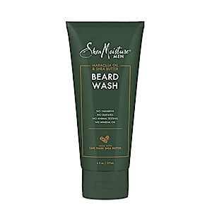 SheaMoisture Beard Wash for a Full Beard Maracuja Oil & Shea Butter to Deep Clean and Refresh Beards 6 oz