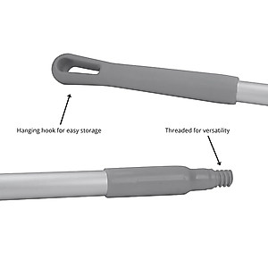 SPARTA Adjustable Aluminum Broomstick, 48” Mop and Broom Handle Replacement with Color-Coded System for Environments with Harsh Cleaning Agents, Aluminum, 48 Inches, Blue