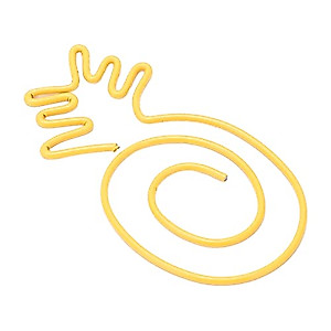 HERCHR 100Pcs Gold Cute Paper Clips, Pineapple Shaped Small Paperclips Bookmark Clips for Office School Supplies Wedding Invitations Crafts Scrapbooking