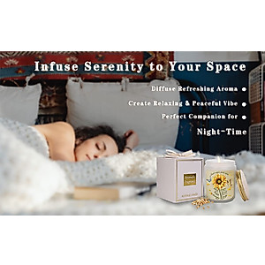 Christian Gifts for Women, Candles Lavender for Home Scented, Inspirational Gifts for Women, Sunflower Gifts for Women, Mom, Friend, Scented Candles -7oz Jar Candle, Over 35 Hours of Burn Time