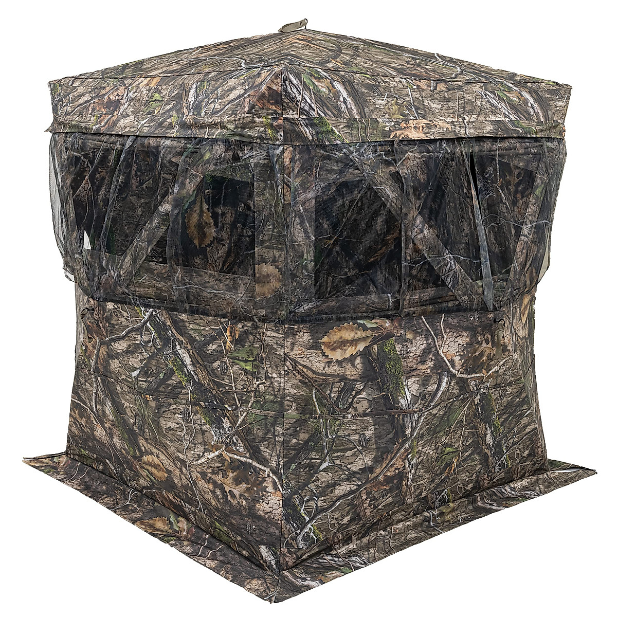 Browning Evade Tent Hunting Blind Featuring 180 Degree Windows with Shoot Through Mesh and Silent Open, Silent Magnetic Door System, and Brush Loops, Mossy Oak Country DNA