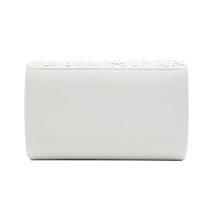 Clutch Purse Handbag Evening Bag Lace Messenger Bag Wedding Party Bag (White)
