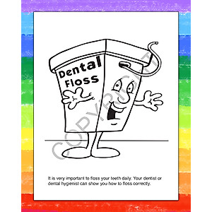 ZOCO - Always Have a Healthy Smile - Coloring Books (25 Bulk Pack, Without Crayons) - Dentist Toys for Kids - Dental Office Gifts