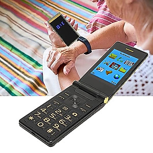 Diydeg Seniors Flip Phone, 2G Dual SIM Unlocked Senior Flip Cell Phone with 2.8" Dual Screen, Big Button, SOS Button, High Volume & 5900mAh Battery, Easy to Use Basic Cell Phone for Seniors & Kids