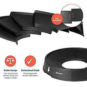 Retrospec Luna Exercise Ball, Base & Pump with Anti-Burst Material, Perfect for Balance, Stability, Yoga & Pilates