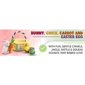 Genius Baby Toys My First Easter Basket for Baby ft Bunny Rabbit, Chick, Carrot and Easter Egg