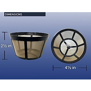 GOLDTONE Reusable Coffee Filter fits BUNN Coffee Maker and Brewer. Replaces your BUNN Coffee Filter 10 Cup Basket and BUNN Permanent Coffee Filter