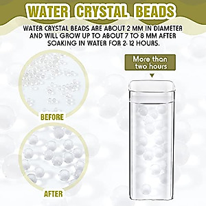 Glass Square Vase 11.4 Inch Floating Candle Vase for Centerpieces Square Floating Candle Holder 6 Pcs Flameless Floating Tealights Vase Filler Gel Beads for Wedding Home Decoration (3 Pcs)