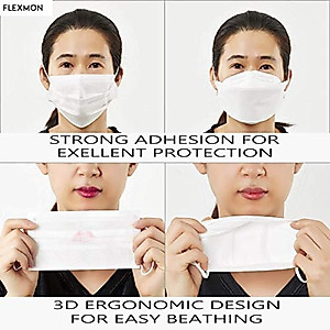 (20PCS) Black Disposable KF94- Face Masks 4-Layer Filters Breathable Comfortable Nose, Good Day, Dust Mask, Black KF94 Masks Made in Korea.