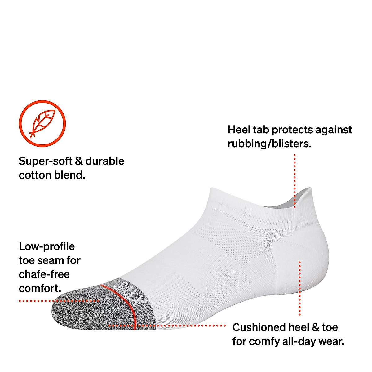 SAXX Underwear Co. Men's Whole Package Low Show Socks 3Pk, Super Camo/White/Black, Large