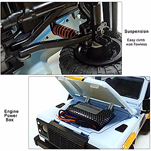 The perseids RC Cars Remote Control Truck RC Rock Crawler 1:12 2.4G 4WD Off-Road Racing Vehicle Semi Truck and Trailer Electric Hobby Grade RTR Toy for Kids Over 14 and Adults (MN-99 Blue)