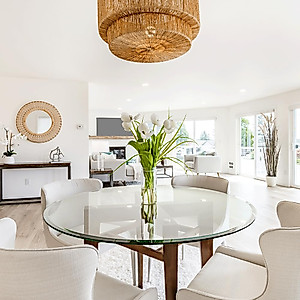 Dulles Glass 24" Round Glass Table Top - Tempered- 1/2" Thick - Bevel Polished Glass