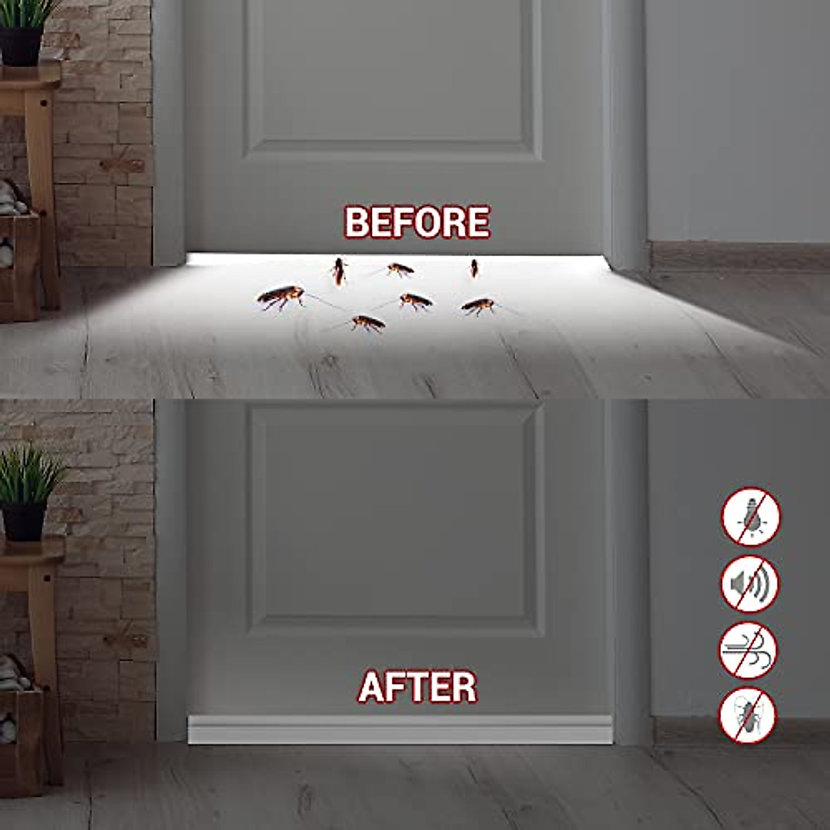 Ohuhu Door Draft Stopper Seal Strip, Door Sweep Under Door Weather Stripping Noise Blocker Gap Filler Bottom, Draft Guard Dust Wind Block for Garage Exterior Interior Doors (118"L x 2"W, White)