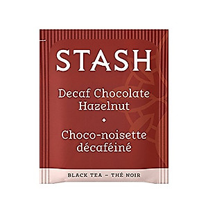 Stash Tea Decaf Chocolate Hazelnut Black Tea - Decaf, Non-GMO Project Verified Premium Tea with No Artificial Ingredients, 18 Count (Pack of 6) - 108 Bags Total
