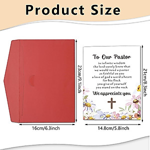 Pastor Appreciation Cards - Thank You Card Gifts for Pastor Appreciation Gifts for Men Women Baptism Christmas Birthday Gifts for Pastors Religious Christian Gifts for Him Her To Our Pastor Gift Ideas