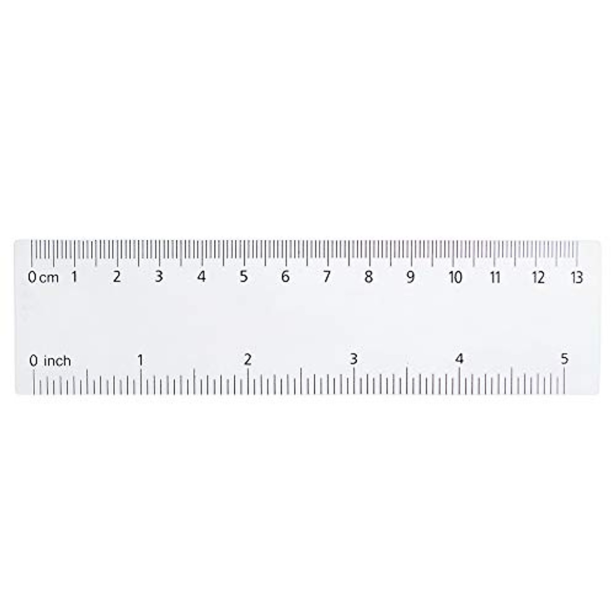 Muka 10 Pcs Bookmark Ruler, 5 Inch Plastic Ruler Measuring Tool-Gloss Clear