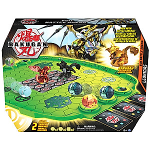 Bakugan Evo Battle Arena, Includes Exclusive Leonidas Bakugan, 2 Cards and BakuCores, Neon Game Board for Bakugan Collectibles, Ages 6 and Up