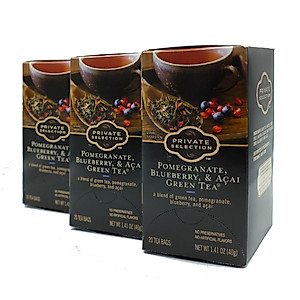 Private Selection Pomegranate, Blueberry & Acai Green Tea (Pack of 3)