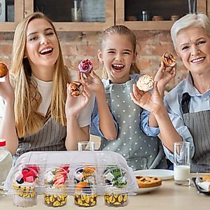 3unshine 12 Count Cupcake Containers - Pack of 15, Durable and Stackable Clear Plastic Cupcake Boxes