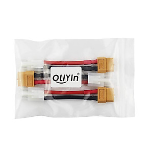 OliYin 3pcs compatible with Big Tamiya Male to Female XT60 Connector Adapter 14awg 1.96inch Wire for NiCd NiMH Dynamite Packs(pack of 3)