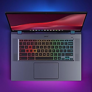 Acer Chromebook 516 GE 16'' QHD (Intel 12th Gen Core i5-1240P, 8GB RAM, 512GB PCIe SSD, RGB Backlit) Cloud Gaming & Business Laptop, WiFi 6E, RJ45, FHD, IST Cable, Chrome OS - 2023, Titanium Gray