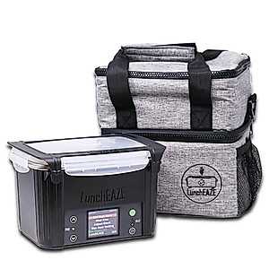 LunchEAZE Electric Lunch Box – Self-Heating, Cordless, Battery Powered Food Warmer for Work, Travel– 220°F Heat, BPA Free, Meal Prep Friendly with Bluetooth Connectivity