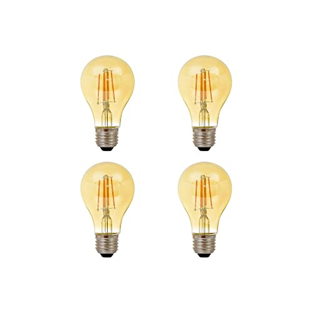 LEDVANCE Sylvania Vintage Filament LED Light Bulb, 60W = 6.5W, Dimmable, 13 Year, Amber Finish, 650 Lumens, 2175K, Amber Glow - 4 Pack (40063)