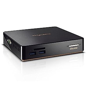 Shuttle XPC Nano NC01U3 Intel Broadwell Core i3-5005U, Support 4K Ultra HD Video, DDR3L SODIMM Max 16GB,Black