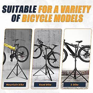 West Biking Bike Repair Stand,Heavy Duty Foldable Home Bike Workstands,Height Adjustable Bike Maintenance Stand, Portable Aluminum Bicycle Repair Stand For Heavy E Bike, Mountain Bike, Road Bike etc