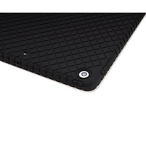 Veamor 10.2 in Silicone Back Case Cover, Anti Slip Rubber Protective Skin Soft Bumper for Apple iPad 9th (2021)/8th (2020)/7th (2019) Gen, Kids Friendly/Lightweight/Ultra Slim/Shockproof (Black)