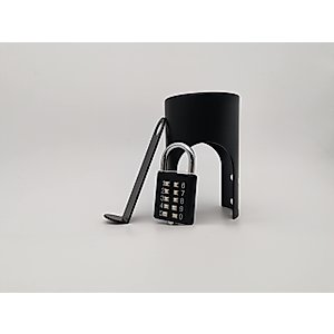 Faucet Lock, Outdoor Faucet Lock (Black)3 Inch with Lock to Prevent Water Theft, Unauthorized Water Use and Vandalism