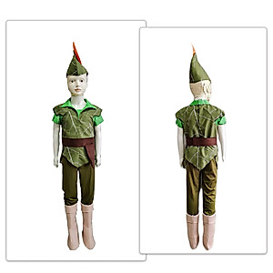 Szytypyl Peter Pan Costume for Boys Fairy ELF Costumes Halloween Outfit Cosplay