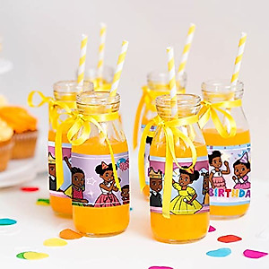 24Pcs Water Bottle Labels for Kids Birthday Party Supplies, 3 Styles 8.5” x 2” Water Bottle Labels, Self-Adhesive Waterproof Water Bottle Labels for Kids Girls Boys Birthday Party Decorations
