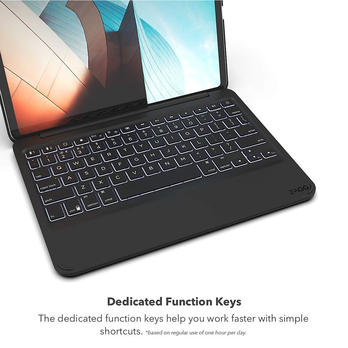 ZAGG Folio Keyboard - Backlit Tablet Keyboard and Case - Made for iPad Pro 11"" (2018) - Black (103002357)