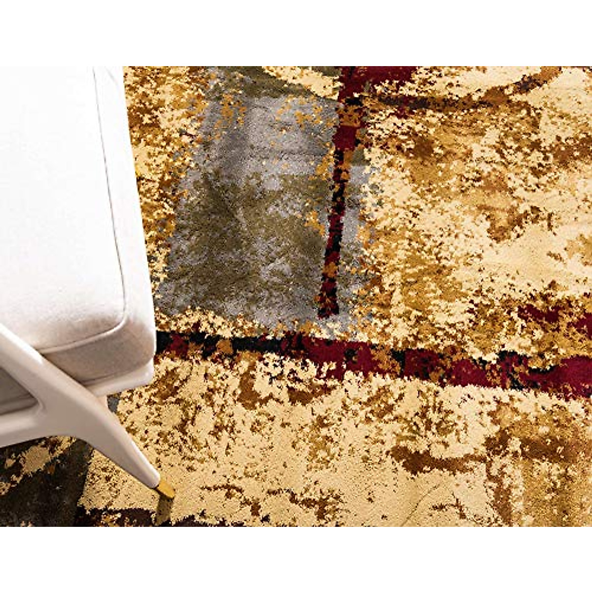 Unique Loom Barista Collection Area Rug - Catuai (8' Round, Multi/ Brown)