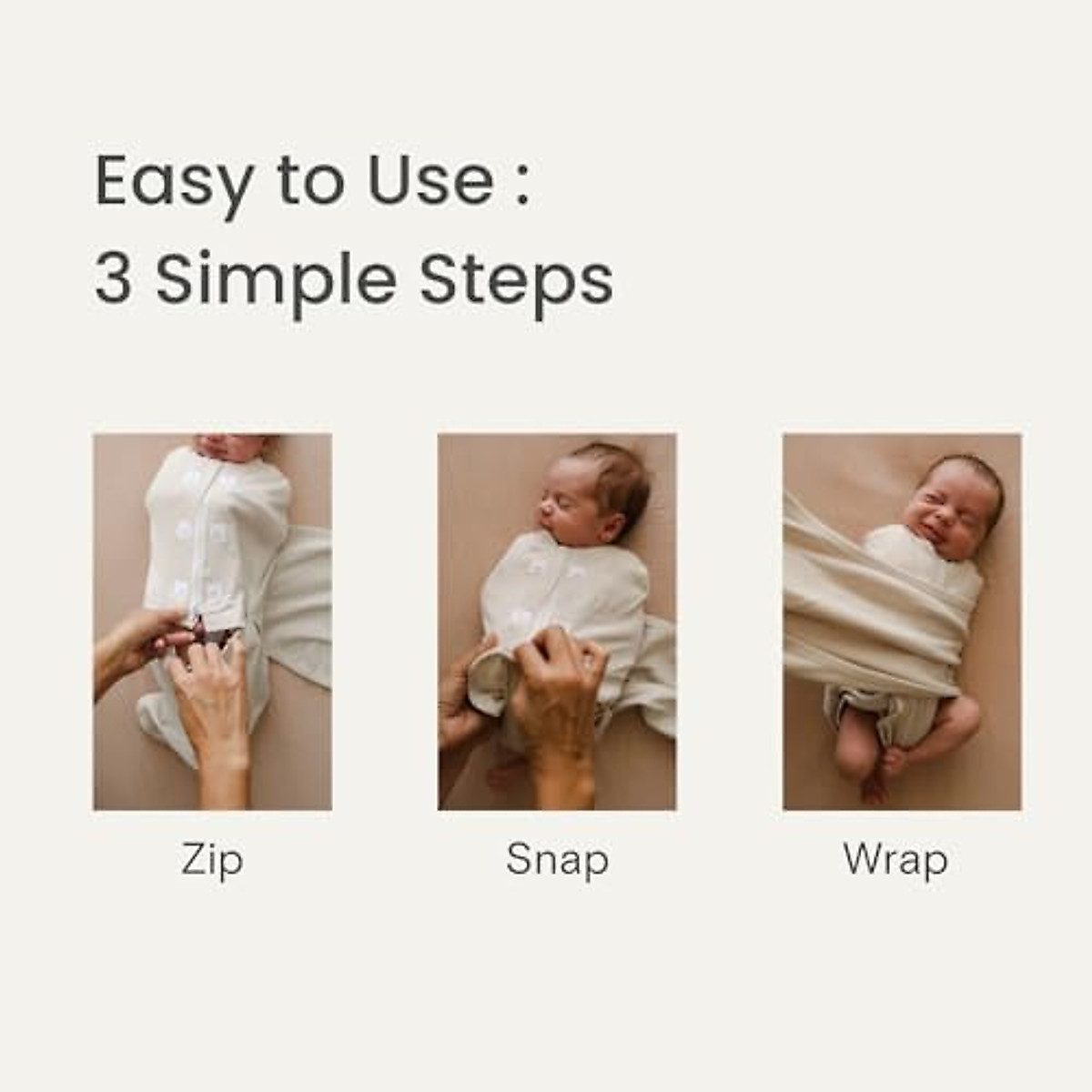 embé 2-Way Starter Baby Swaddle, 6-14 lbs, Newborn Swaddle Sack 0-3 Months, Zip & Velcro Swaddle 0-3 Months Baby Swaddles Wrap, Hip Healthy, Infant Swaddle - Disperse