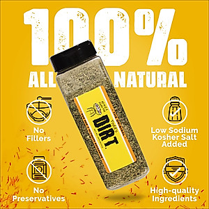 Todd’s DIRT - Original DIRT, All Purpose Seasoning & BBQ Rub, Mild Savory Seasoning/Rub that’s GREAT ON EVERYTHING, Gourmet Grill Seasoning/Rub, 100% All Natural With No MSG & Gluten-Free, 16 Oz