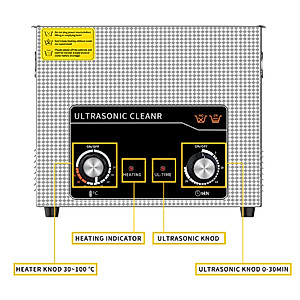 ACMESONIC Ultrasonic Cleaner 6Lfor Vinyl CD, (300W Heater,180W Ultrasonic) Ultrasonic Parts Cleaner with Heater Timer for Cleaning, Jewelry, Coins, Metal Small Parts, Circuit Board, Lab Tools, etc