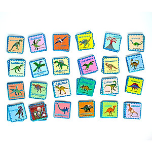 eeBoo: Shiny Dinosaur Memory and Matching Game, Developmental and Educational, Sharpens Recognition, Concentration and Memory, Perfect for Ages 3 and up