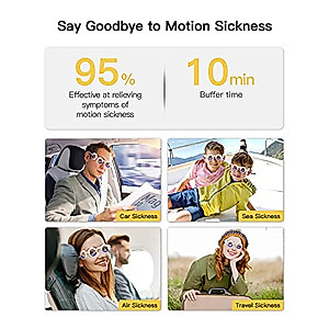 NEOISM Anti Motion Sickness Glasses Relieve Carsickness Airsickness Seasickness Glasses Ultra Light Portable Nausea Relief Glasses for Sport Travel No Lens Liquid Glasses for Adults or Kids