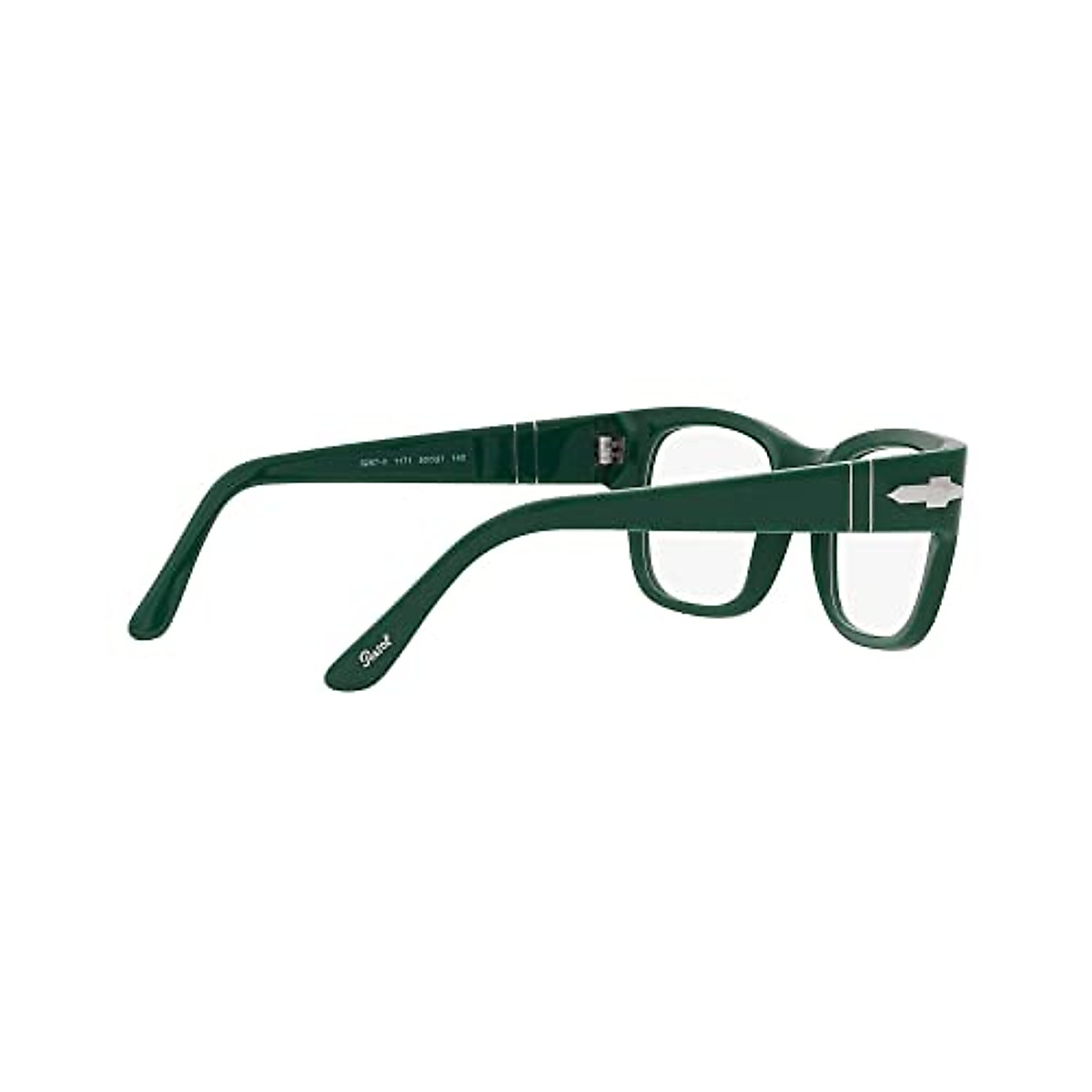 Persol PO3297V Rectangular Prescription Eyewear Frames, Green/Demo Lens, 52 mm