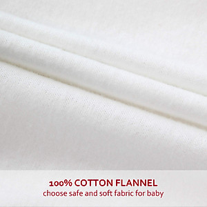 Pack and Play Sheet, 100% Cotton Flannel, Fitted Portable Mini Crib Sheet for Girls Boys, Ultra Soft Breathable Convertible Playard Mattress Cover, Playard Playpen Sheet Warm, White