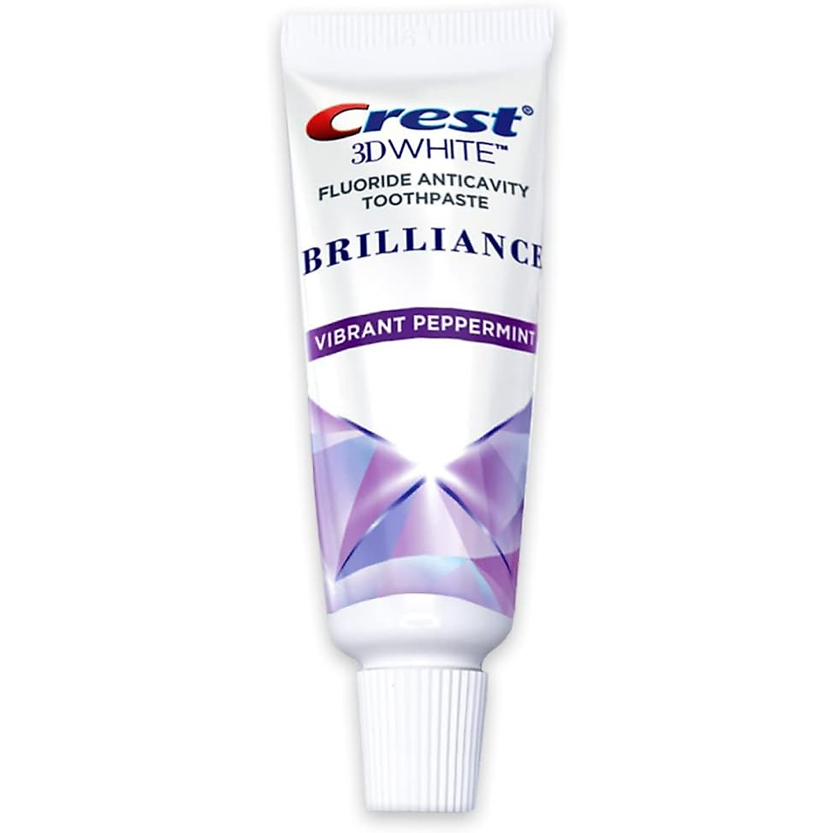 Crest 3D White Brilliance Toothpaste, Vibrant Peppermint, Travel Size 0.85 oz (24g) - Pack of 4