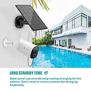 Solar Security Cameras Wireless Outdoor for Home Security, Battery Powered 2.4G WiFi Camera, 1080P HD Night Vision Camera with Solar Panel, PIR Motion Detection, IP65 Waterproof, 2-Way Talk, SD/Cloud