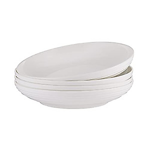 Mikasa Ciara Chip Resistant Set of 4 Pasta Bowls Set,  8-inch,White